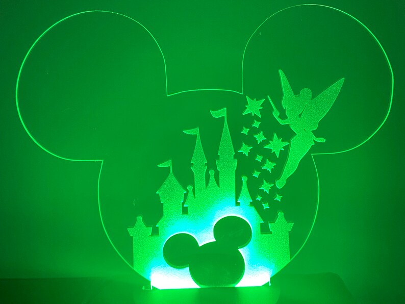 16 Color LED Acrylic Light Disney World Disneyland Lamp - Etsy