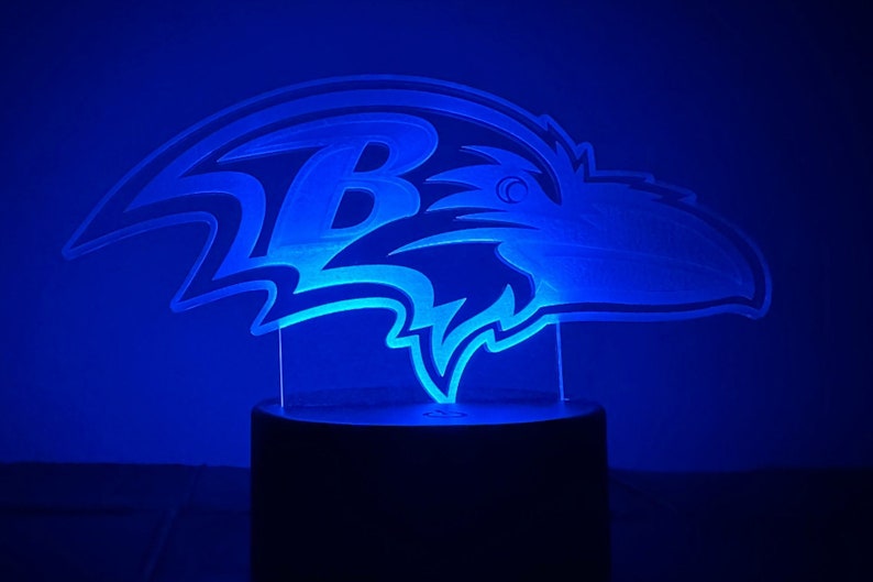 16 Color Baltimore Ravens LED Acrylic Light Football Gift - Etsy
