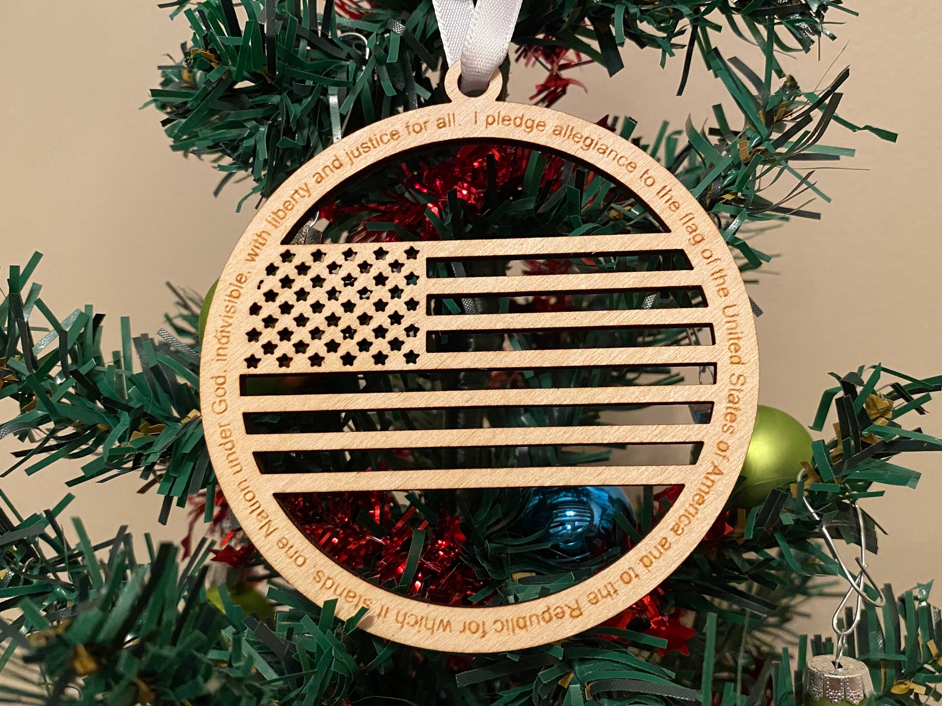 Pledge of Allegiance Wooden Flag Ornament Military Army Navy - Etsy