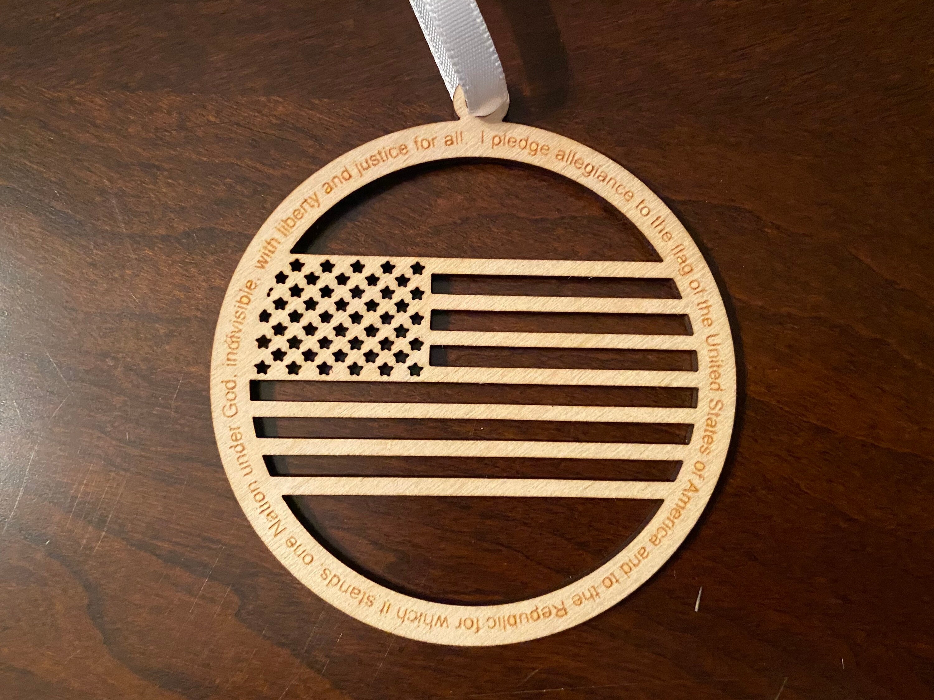 Pledge of Allegiance Wooden Flag Ornament Military Army Navy - Etsy