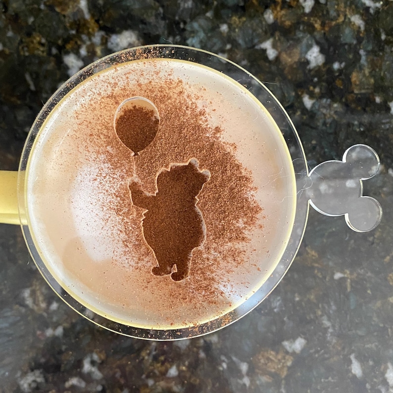 Winnie the Pooh - Coffee Stencil Disney Disneyland Disney World Laser ...