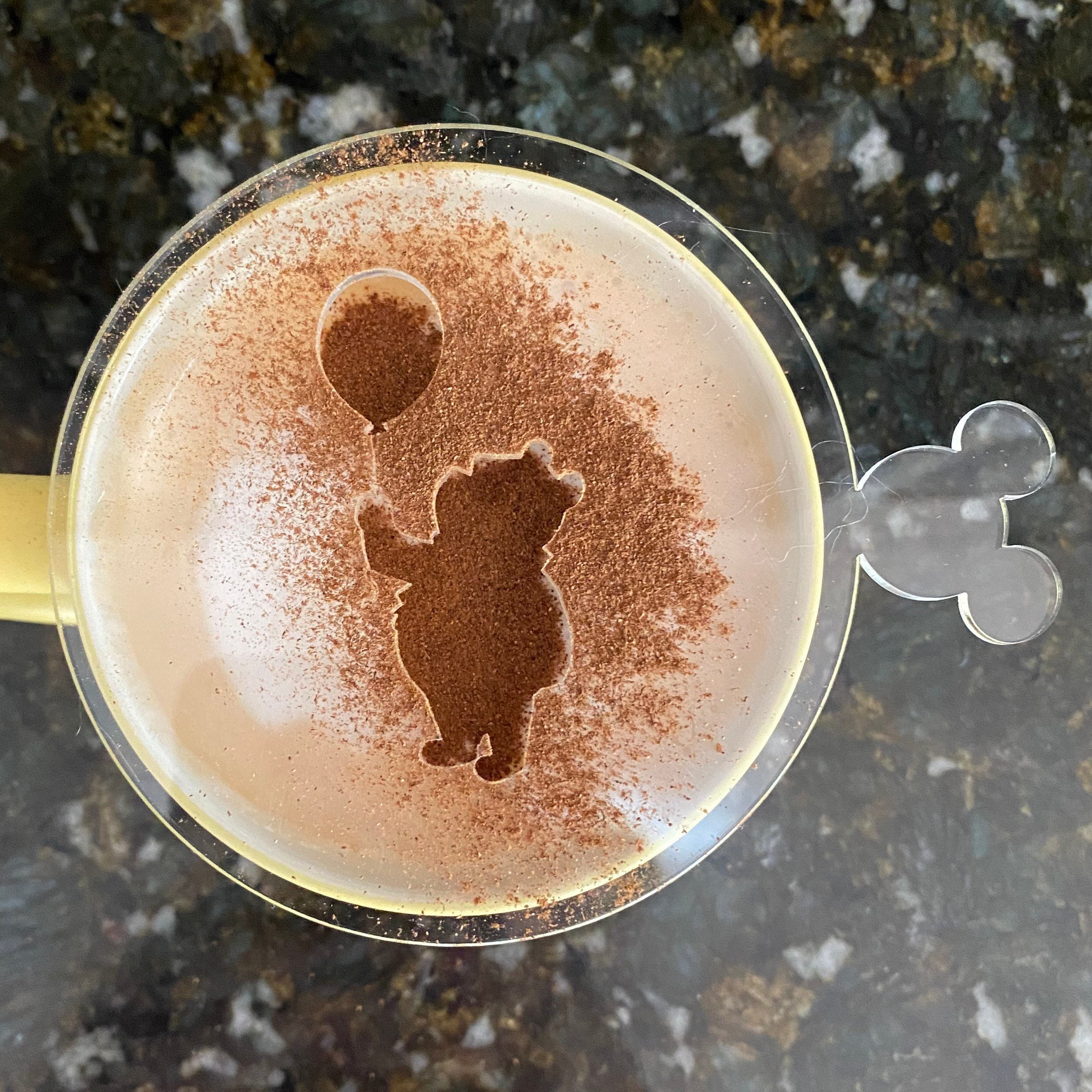 Winnie the Pooh Coffee Stencil Disney Disneyland Disney - Etsy
