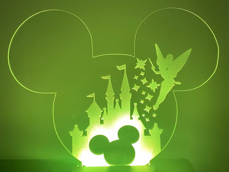 16 Color LED Acrylic Light Disney World Disneyland Lamp - Etsy