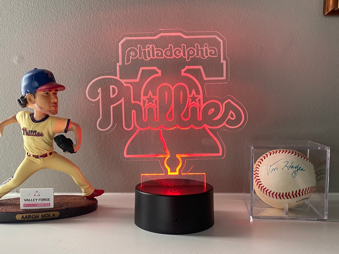 16 Color Philadelphia Phillies Bell LED Acrylic Light Baseball World ...