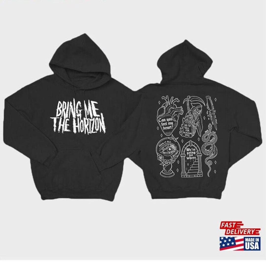 Bring Me the Horizon Doodle Art Hoodie, Vintage Album Lyric Merch Tee ...