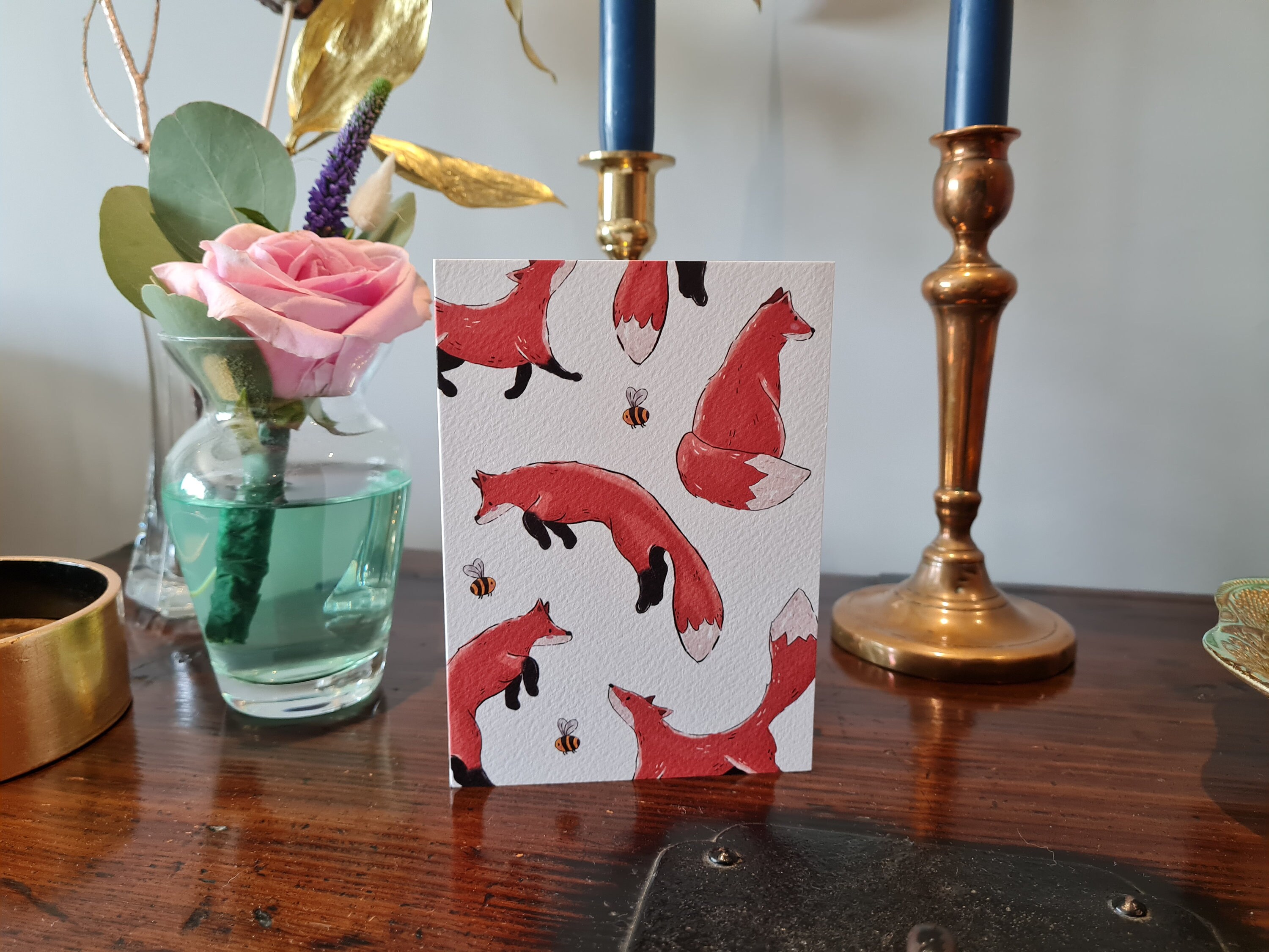 Fox Card Birthday Card Celebration Cards Fox Lover | Etsy