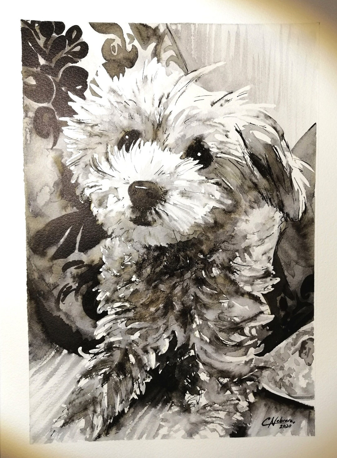 Custom Ink Drawing, Original and Signed. Personalized Illustration ...