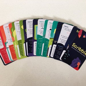 Scribble Deck | Prompt Cards for Mental Health | Drawing and Journaling ...