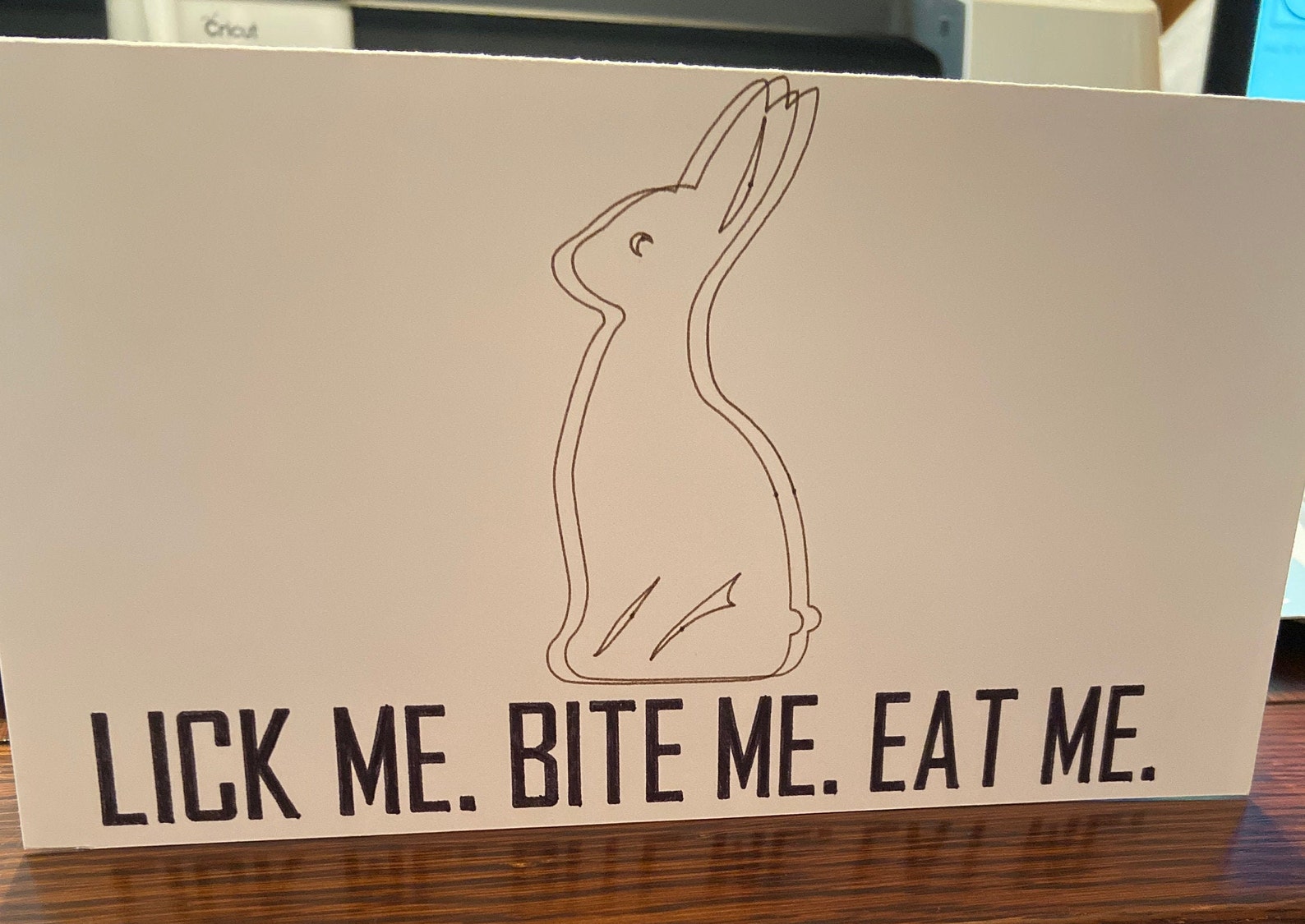 Easter Card Lick Me Bite Me Eat Me Etsy