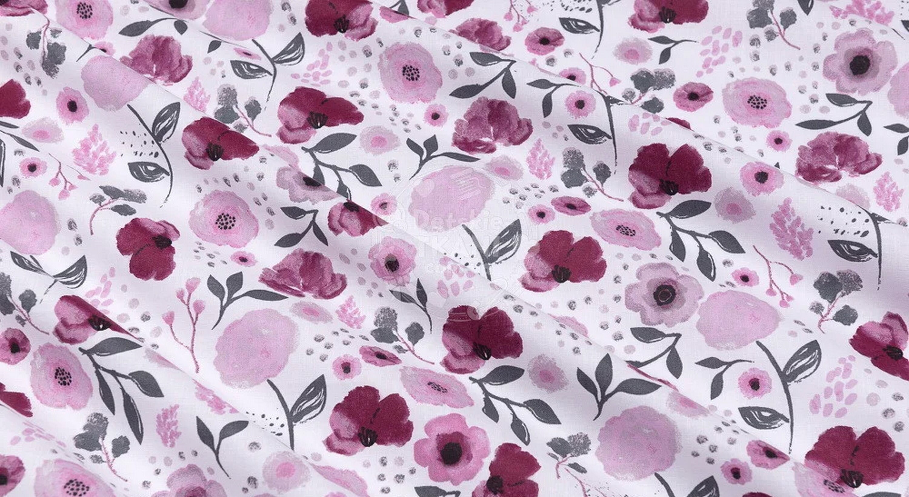 Purple flowers cotton fabric by the yard 100% cotton fabric | Etsy