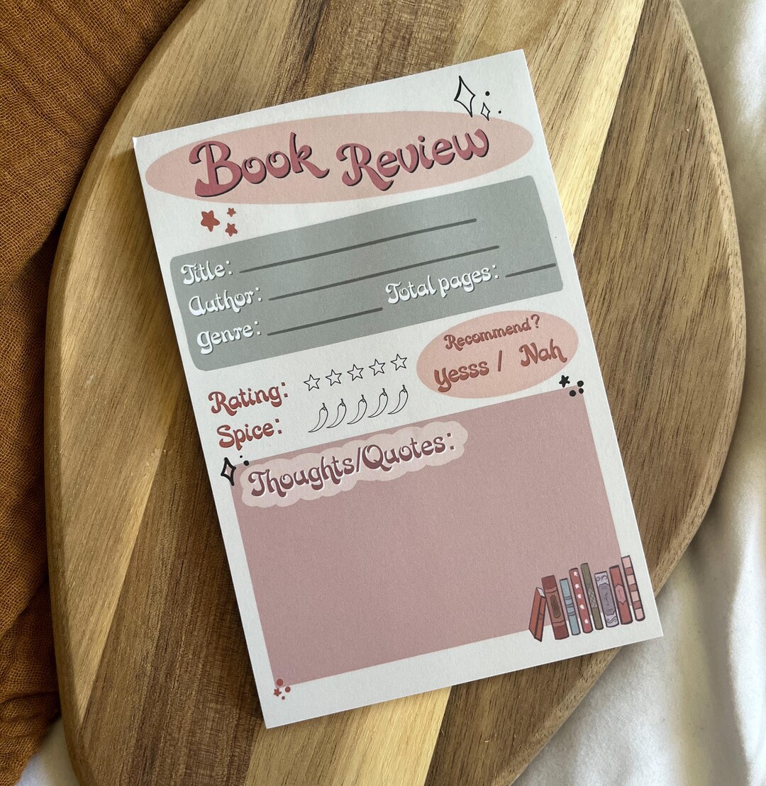 Book Review Post-it Sticky Pads, Book Gift, Gift for Readers, Bookworm ...