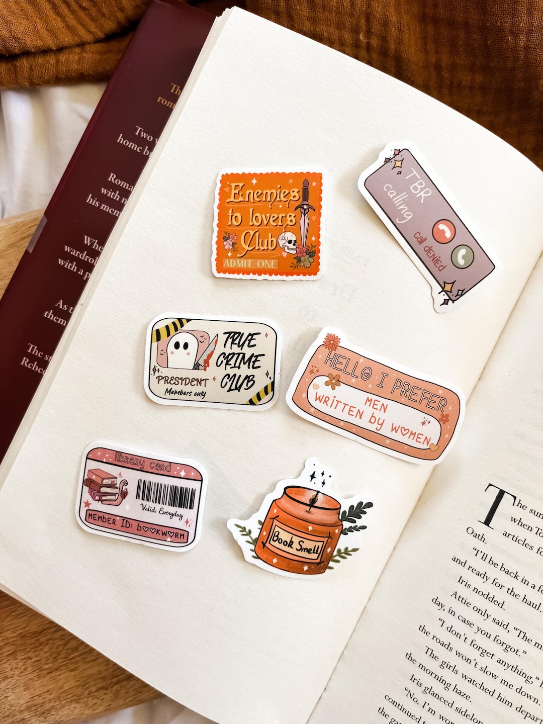 Cute Girlie Sticker Bundle, Bookish Stickers, Kindle Stickers, Bookish ...