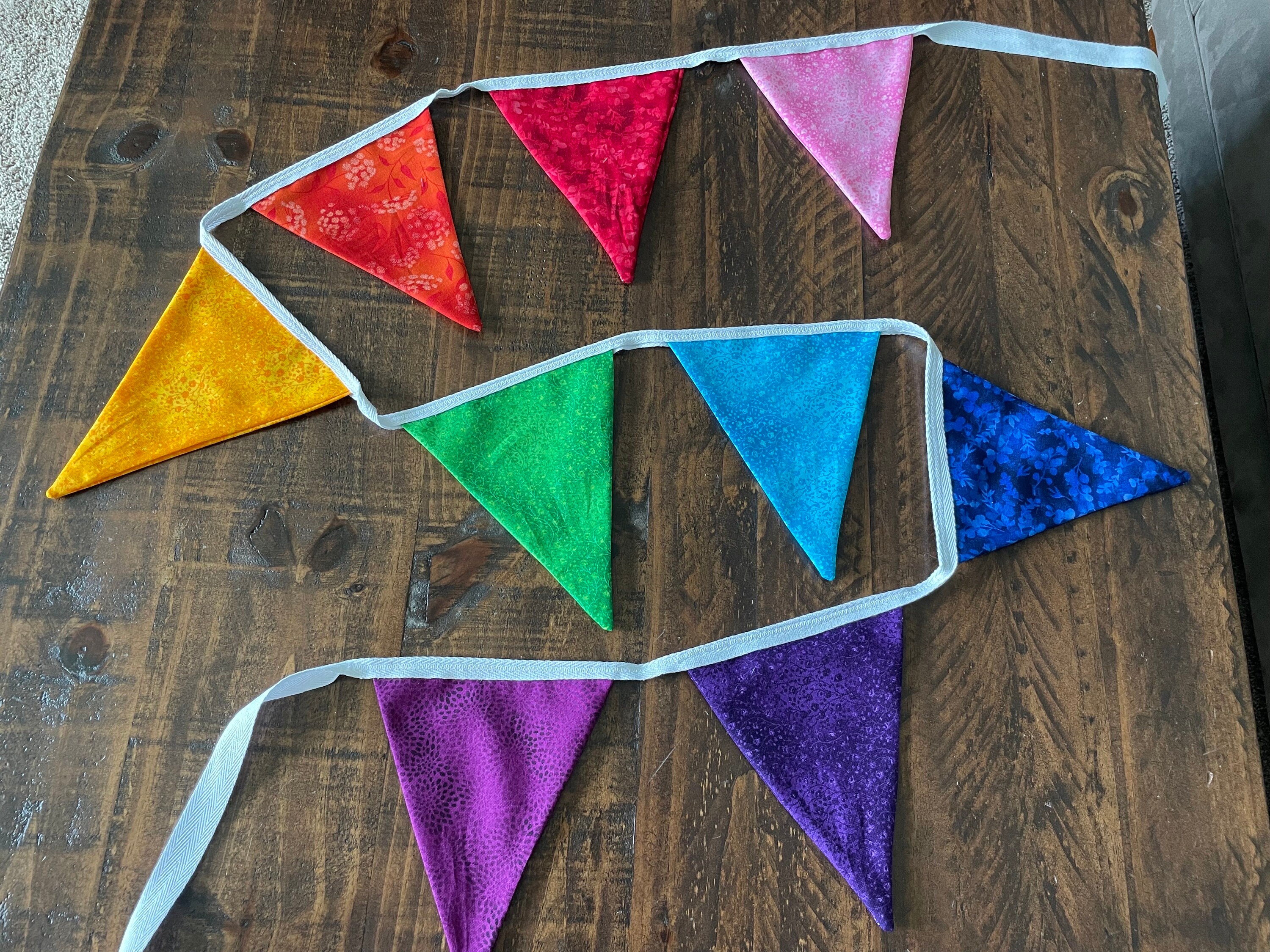 Rainbow Decorative Bunting Flags Banner Garland 72 Inches - Etsy