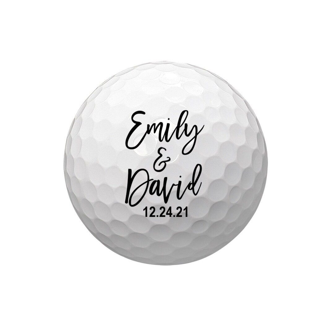 Custom Wedding Golf Balls, Personalized Golf Couples Gift , Printed ...