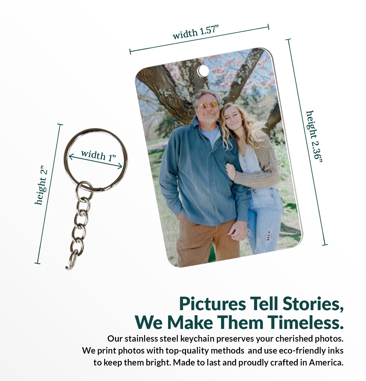 Dad Photo With Bible Verse Rectangle Keychain, Custom Photo Keychain ...