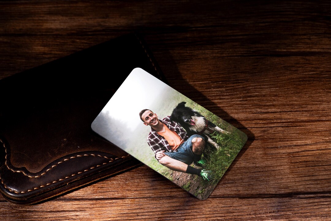 Custom Pet Remembrance Card, Metal Purse Card Insert With Engraved ...