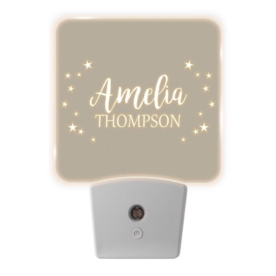 Customized Name Plug in Night Light, Baby Name Night Lights Nursery ...