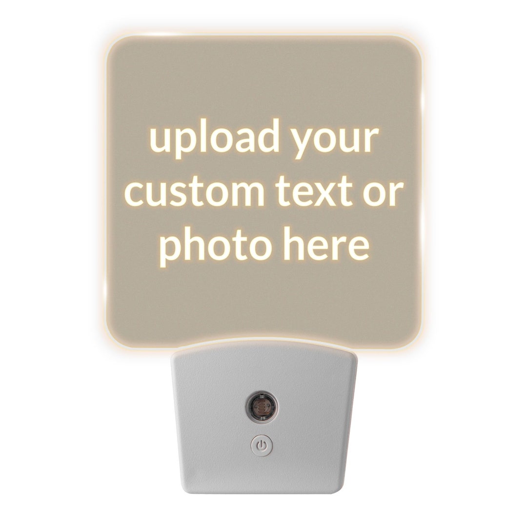 Custom Photo Plug in Night Light, Personalized LED Night Light, Acrylic ...