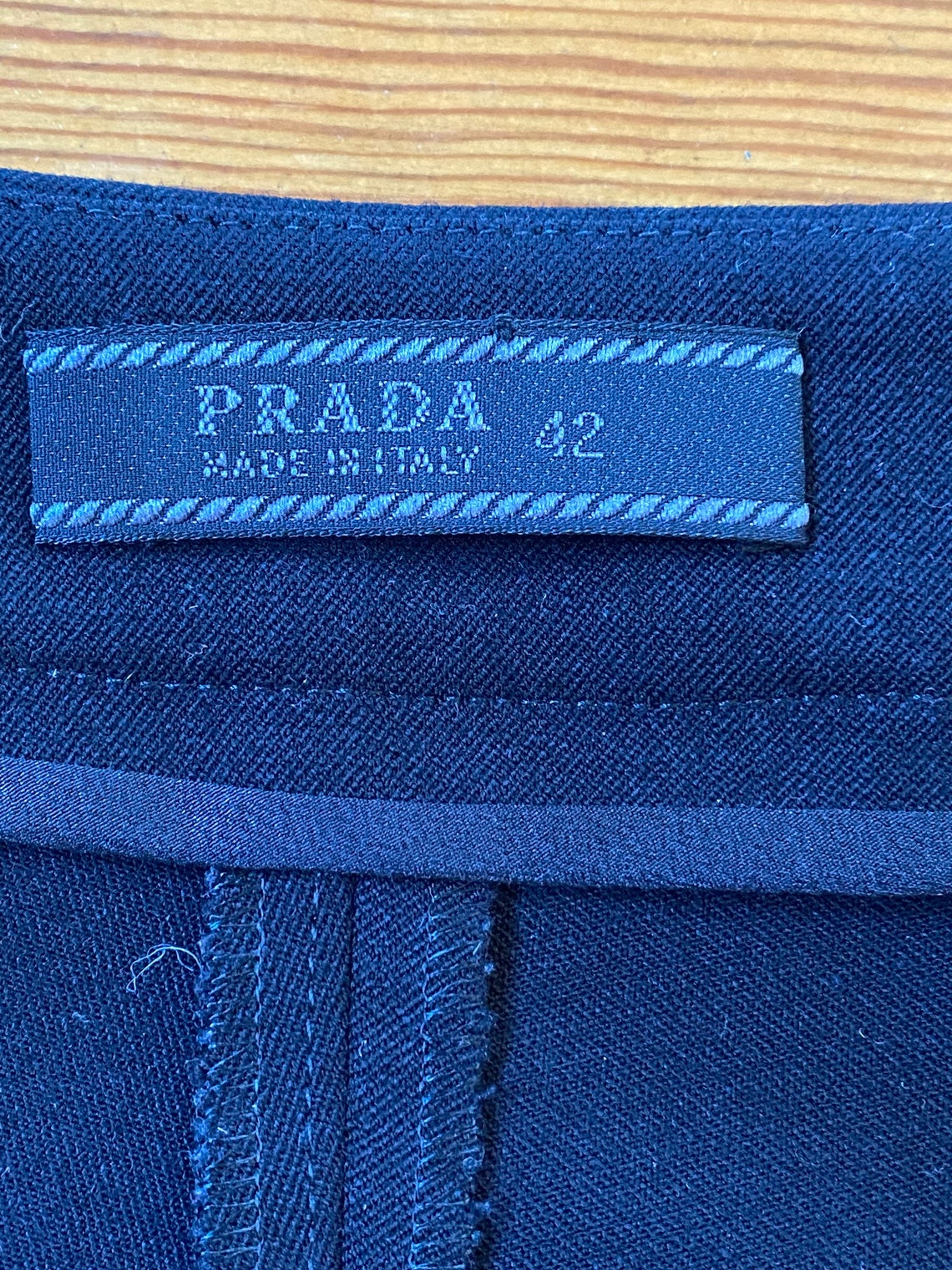 Vintage Prada Wool Pants With Front Seam. Gorgeous Prada Black | Etsy