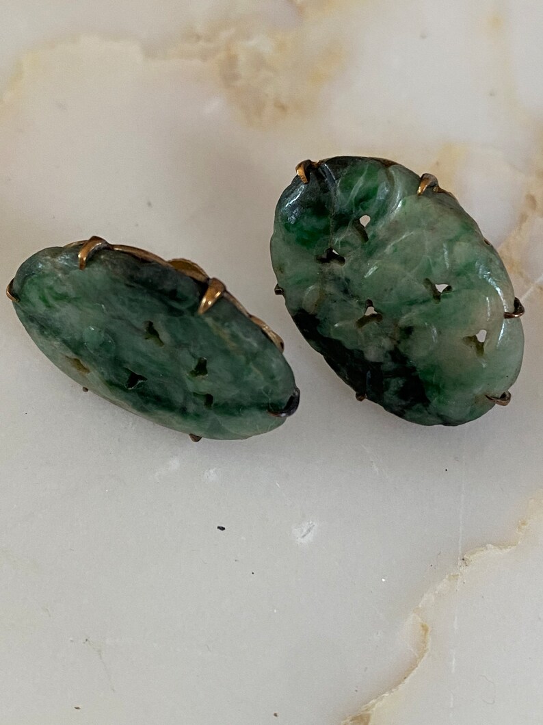 1920s to 1930s 14k Yellow Gold Art Deco Period Carved Spinach - Etsy