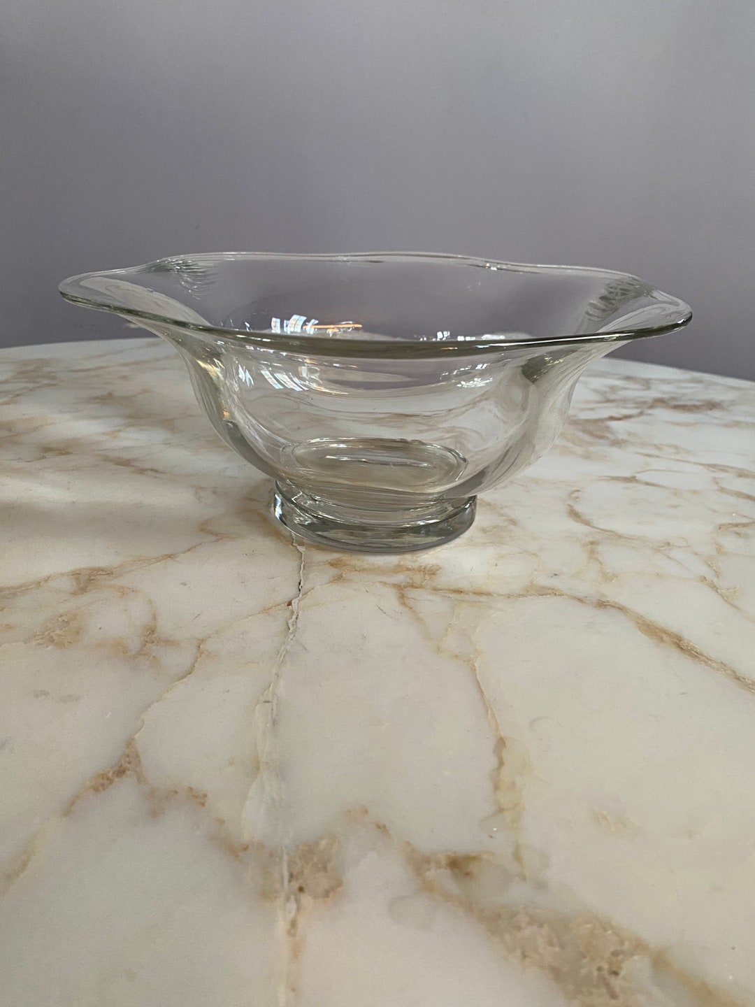 Vintage Orrefors 10 Crystal Footed Wavy Bowl. Excellent Condition ...
