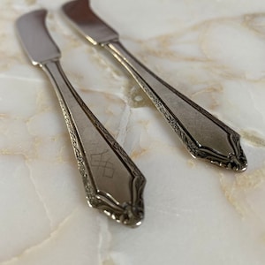 Pair of Antique Sterling Silver Butter Knives. Stamped - Etsy
