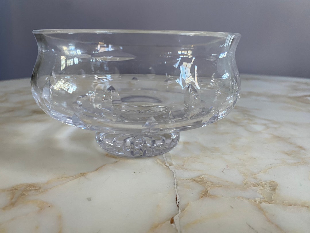 Vintage 5” Lead Crystal Cut Glass Footed Bowl. Pristine Condition. - Etsy