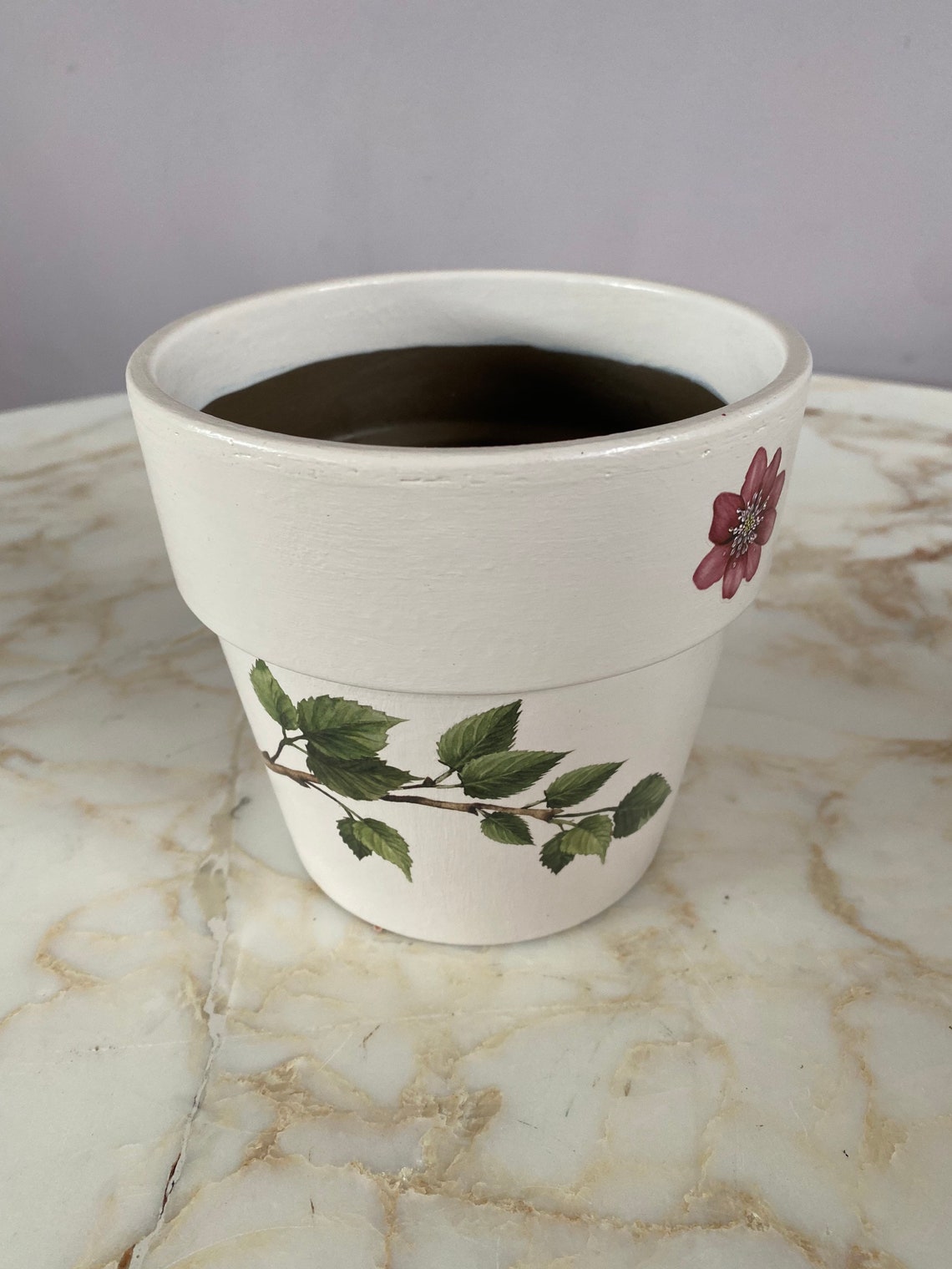 Hand Painted Terracotta Plant Pot. Painted in Benjamin Moore - Etsy