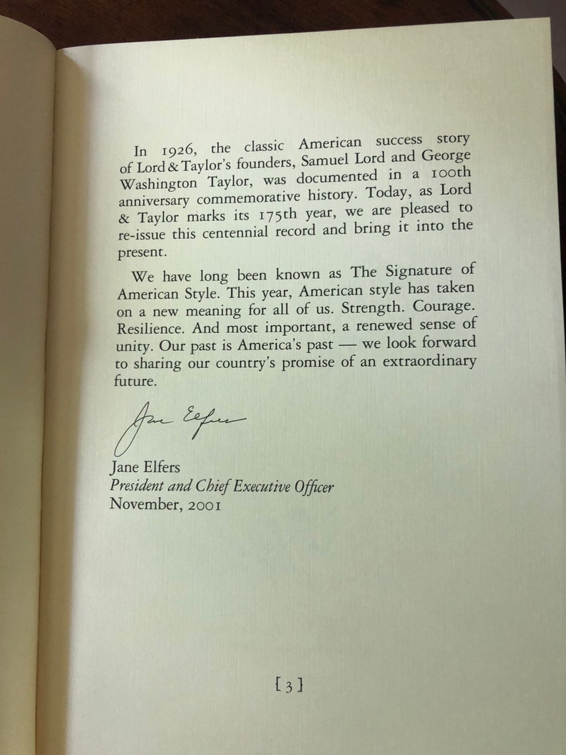 The History of Lord and Taylor 1826-2001 Hardcover. Pristine Condition ...