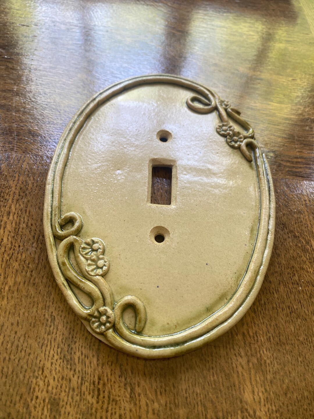 Handmade Ceramic Floral Switch Plates, Outlet Covers Signed by the ...