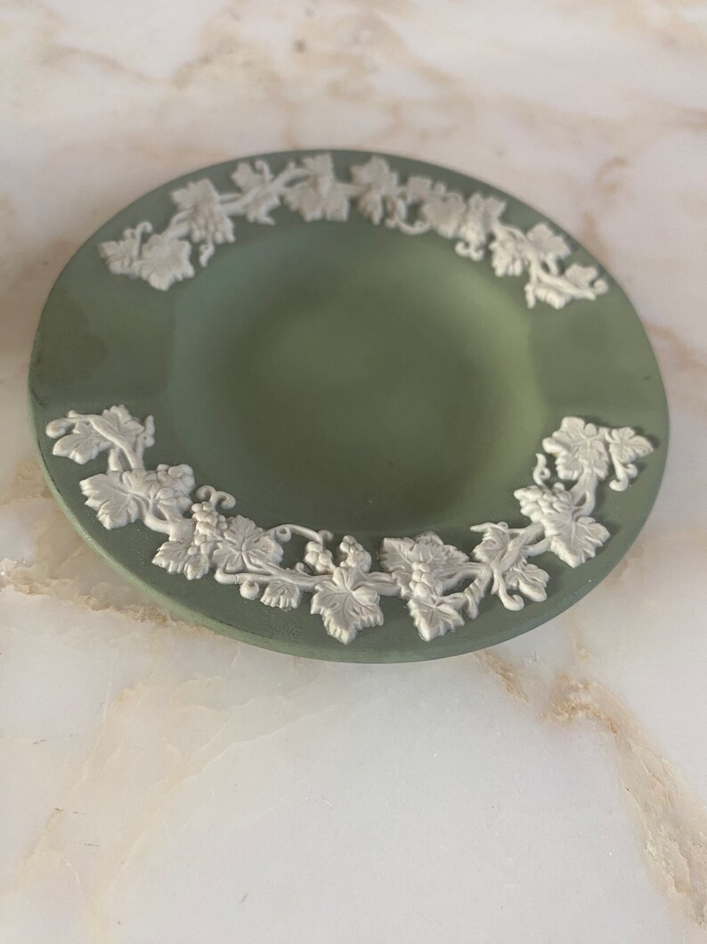 Vintage Green Wedgwood Jasperware Ashtray and Cigarette - Etsy