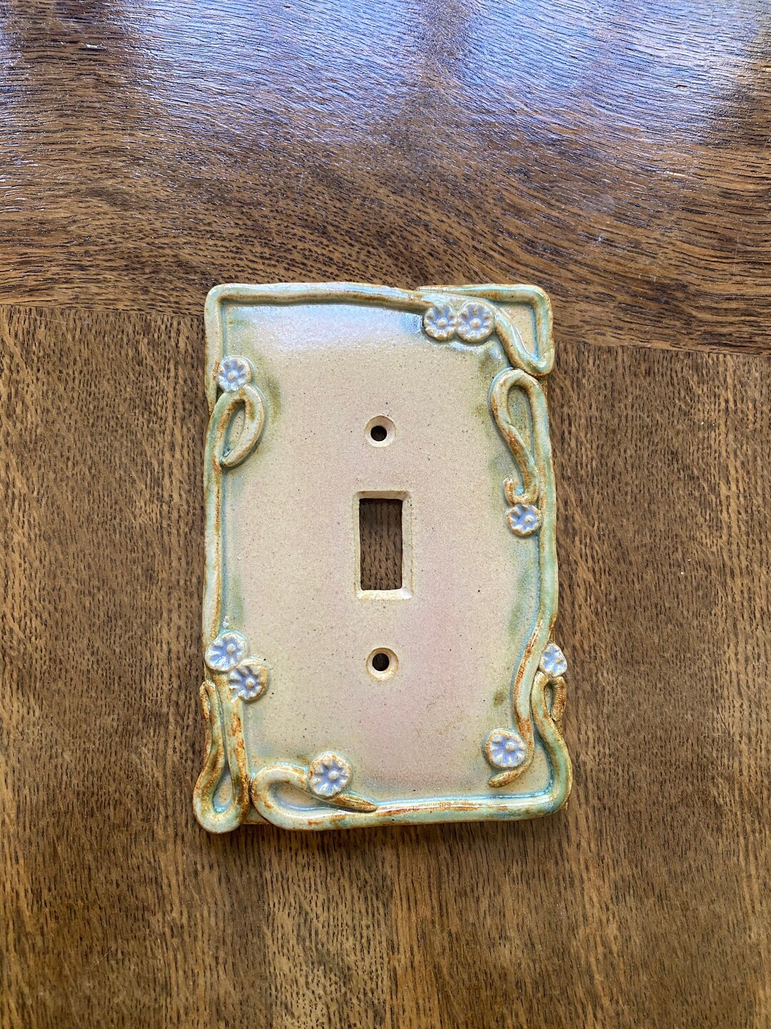 Handmade Ceramic Floral Switch Plates, Outlet Covers Signed by the ...