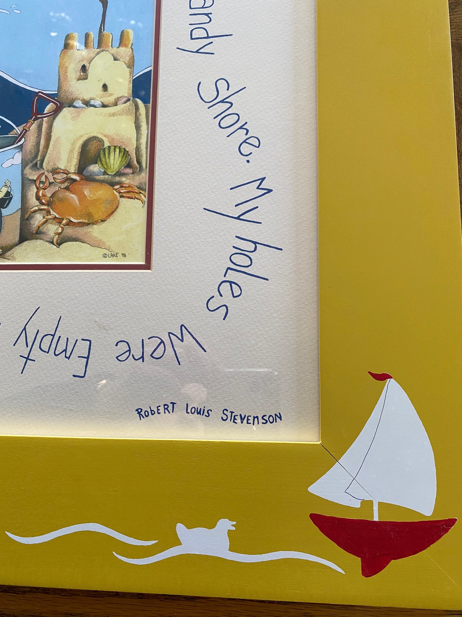 Illustration of Robert Louis Stevensons Poem at the Seaside. | Etsy