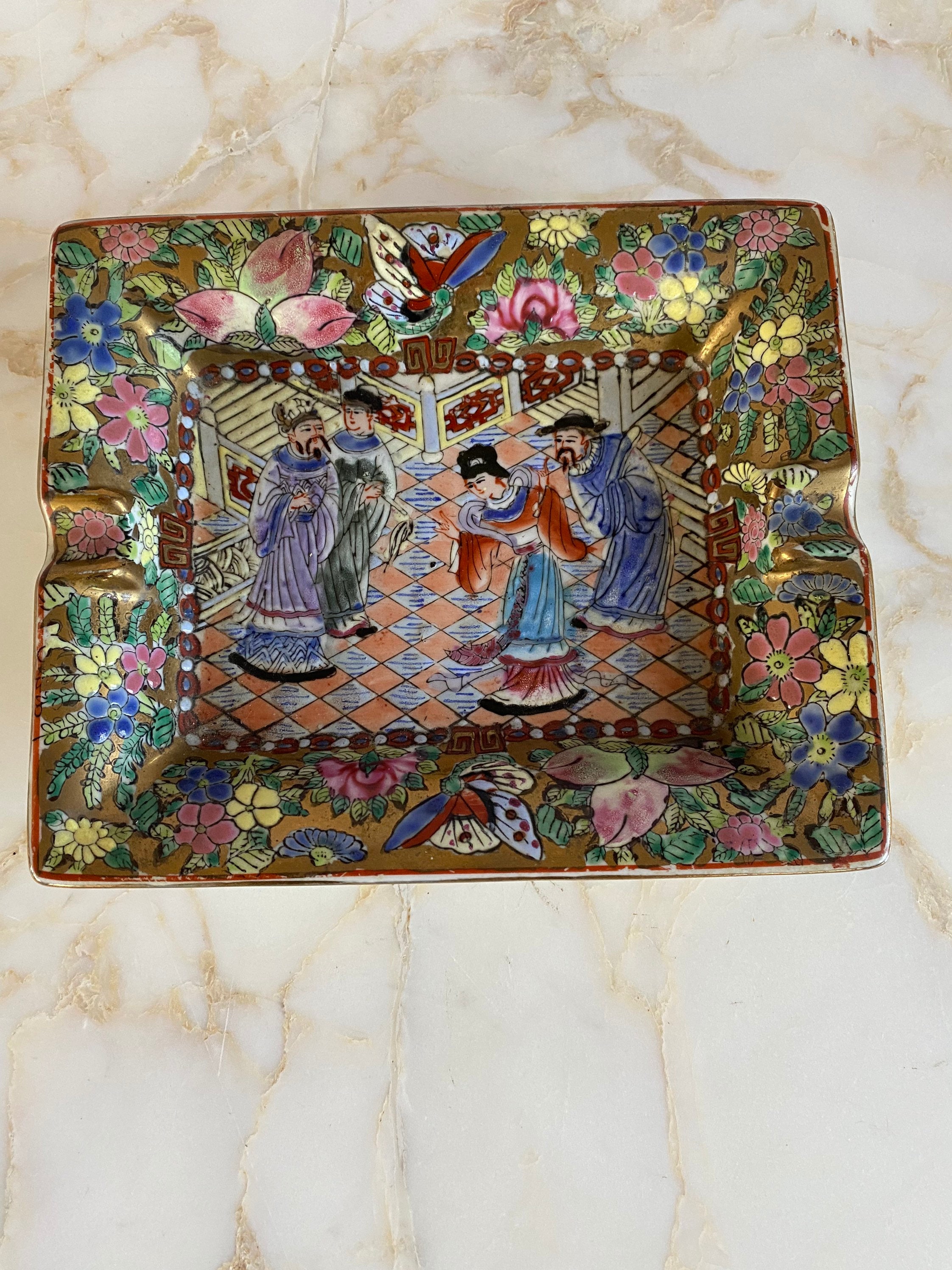 Antique Chinese Export Ash Tray Circa 1920 - Etsy