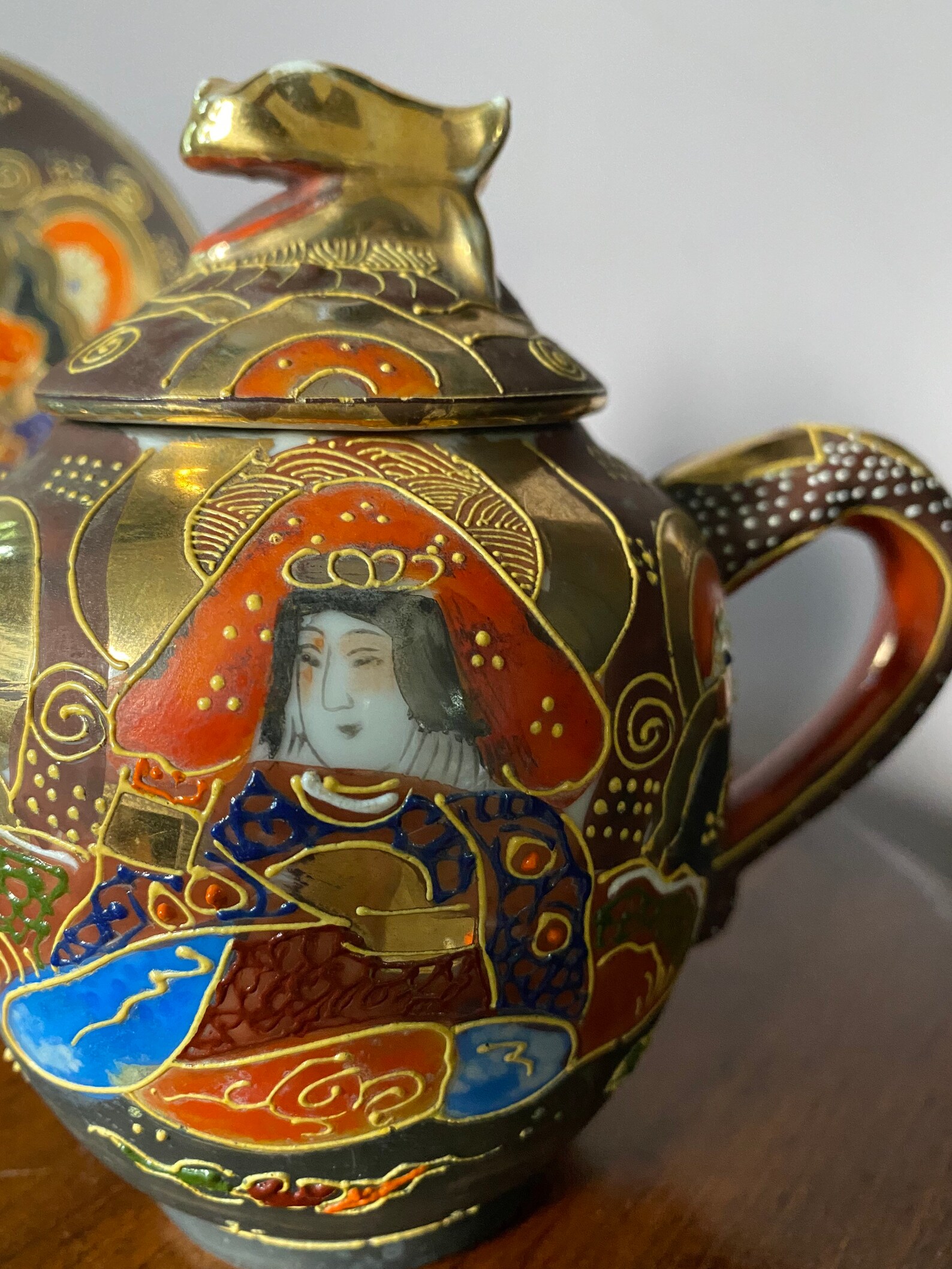 Vintage Noritake Tea Pot and Matching Plate. Beautiful Vibrant - Etsy