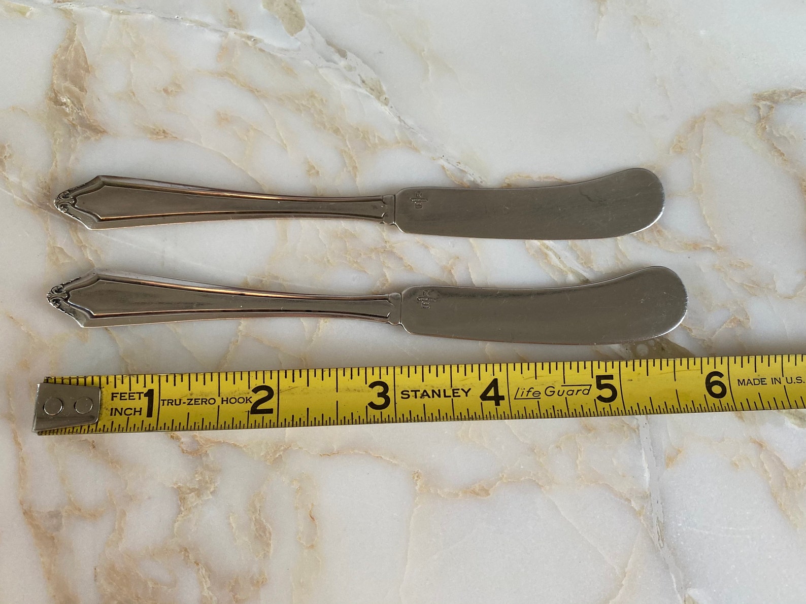 Pair of Antique Sterling Silver Butter Knives. Stamped - Etsy
