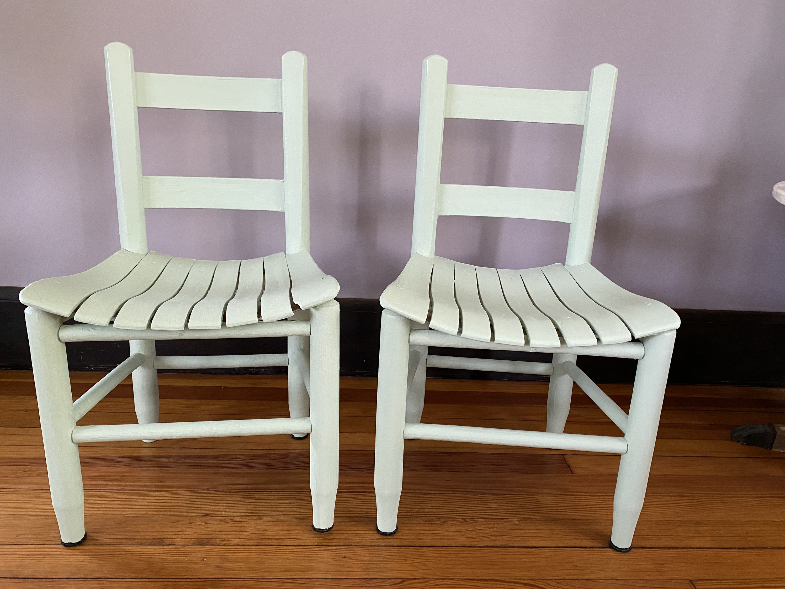 Vintage Children’s School Chairs Hand Painted in Mint Green Chalk Paint ...