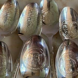 Thirteen Original Colonies Bicentennial Spoon Collection Plus Three ...