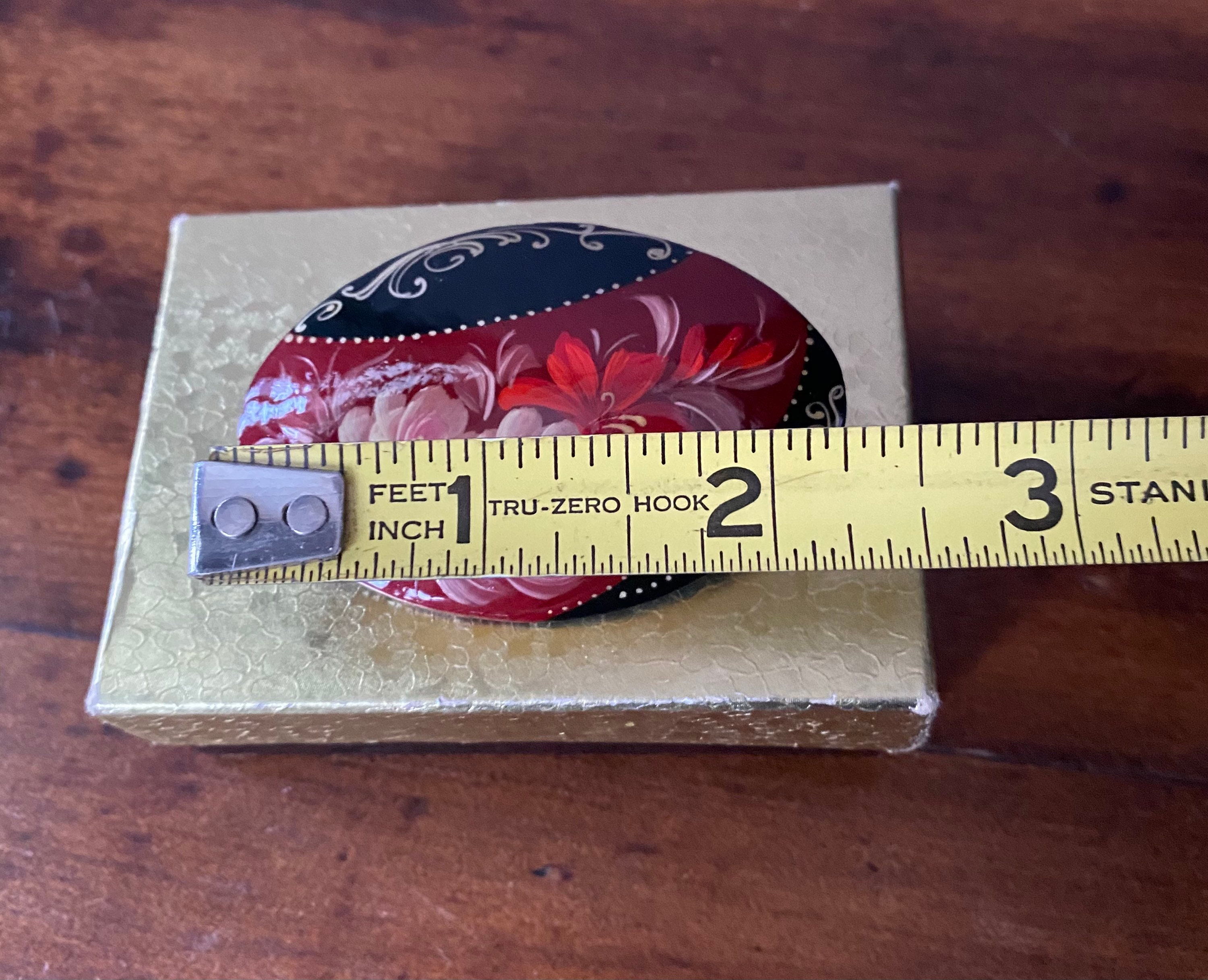 Hand Painted Wooden Brooch Signed by the Artist. - Etsy