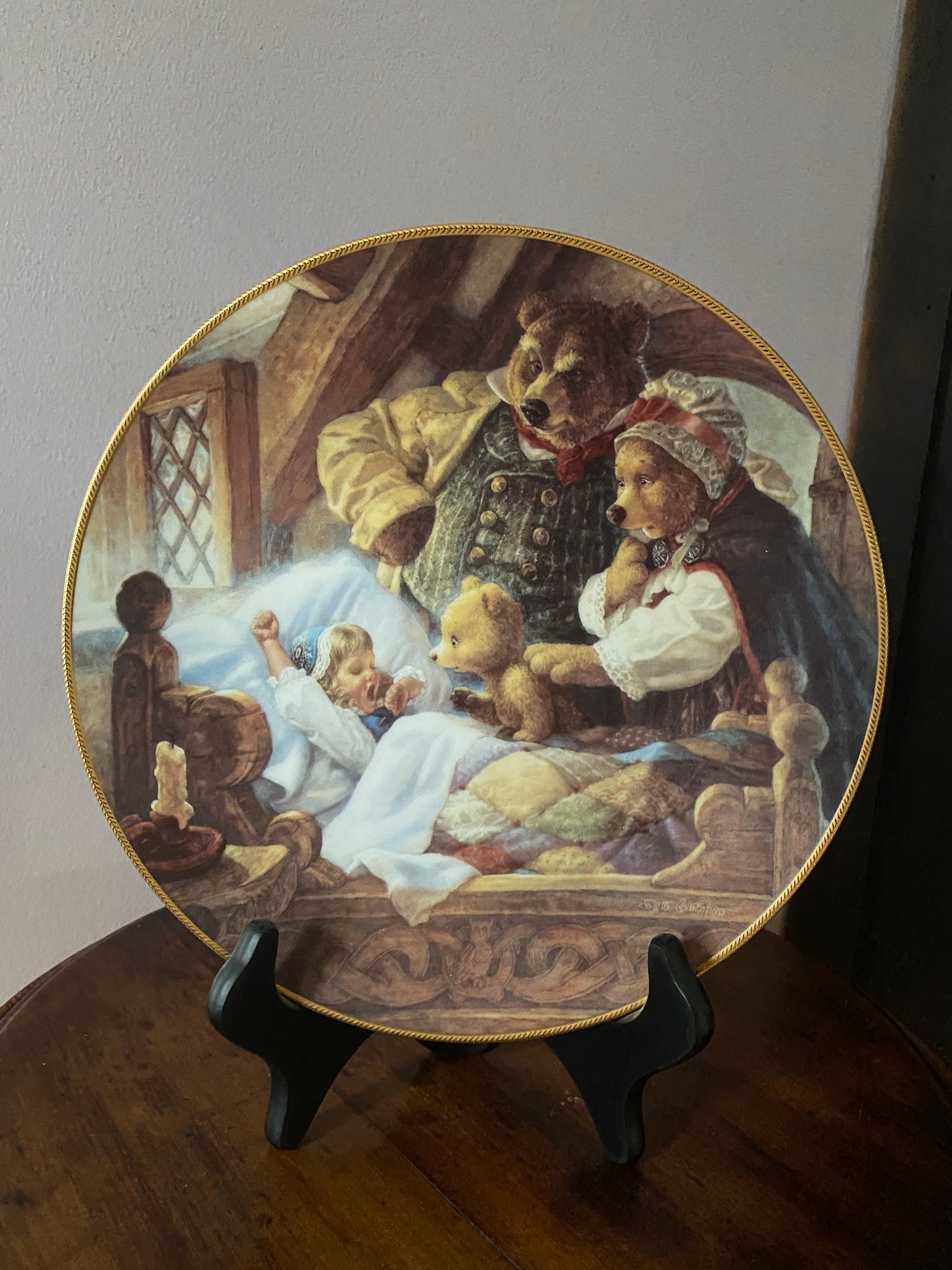 Goldilocks and the Three Bears Plate. Limited Edition Vintage ...