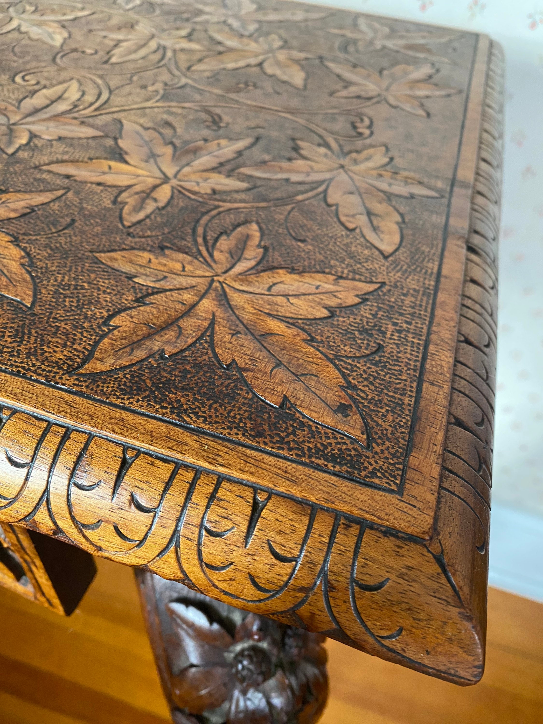 1900 1915 Flemish Pyrography Top Buckeye Tree Leaves Theme - Etsy