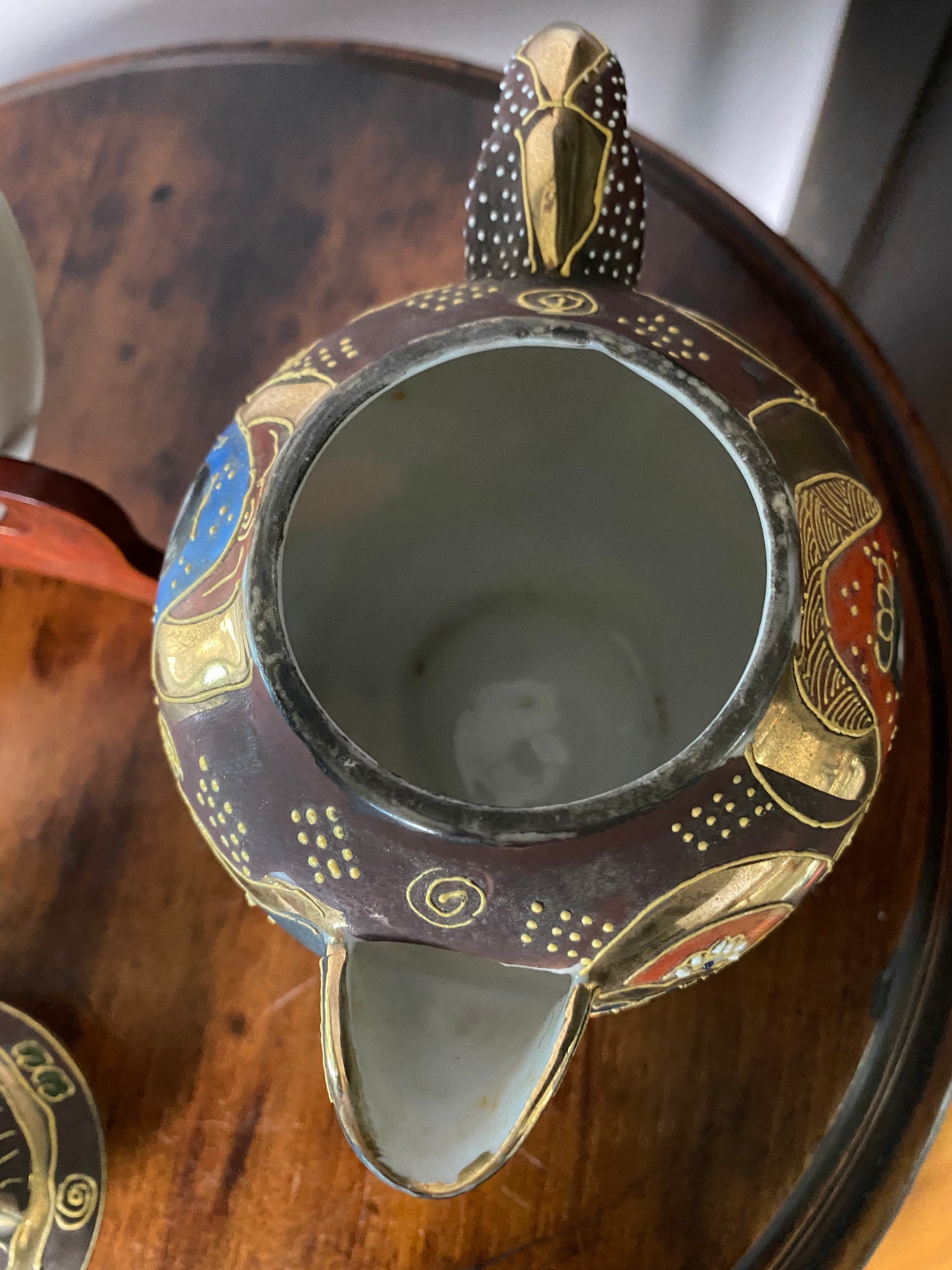 Vintage Noritake Tea Pot and Matching Plate. Beautiful Vibrant - Etsy