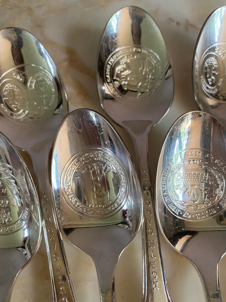 Thirteen Original Colonies Bicentennial Spoon Collection Plus Three ...