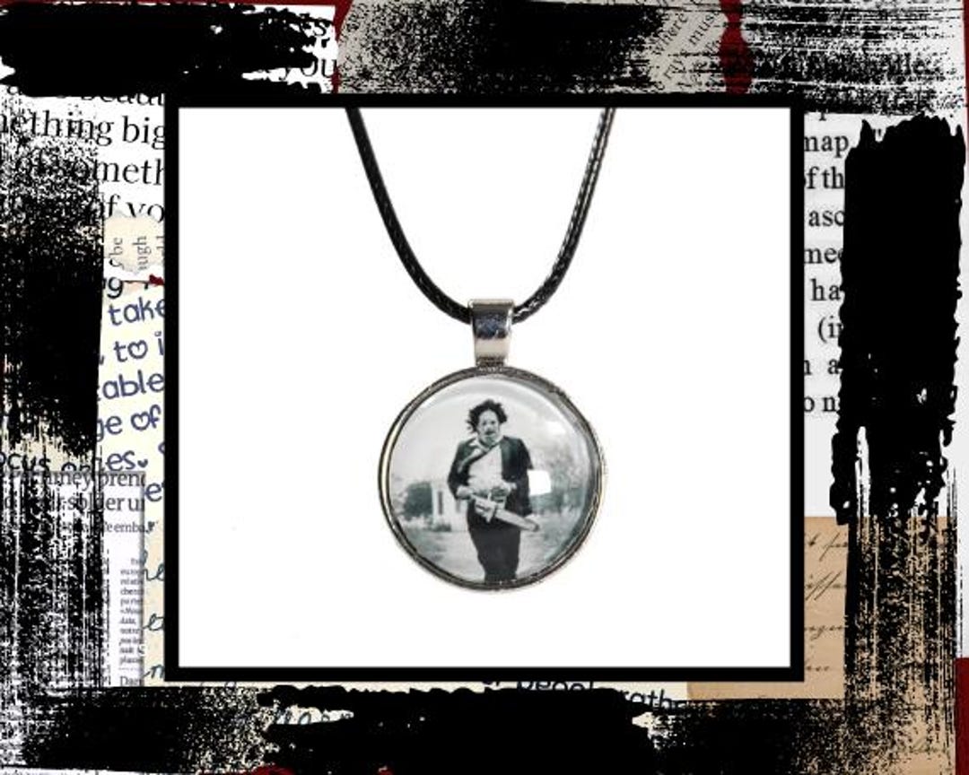 Unisex Horror Movie Necklace "i'll Catch Up" Leather Face Jewlery Gift ...