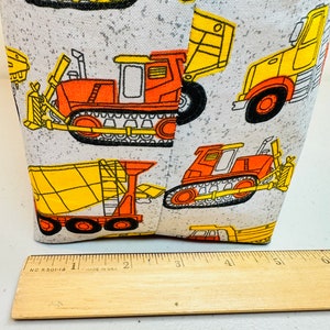Construction Trucks Gift Basket With Handles, Bin Container, Toy Holder ...