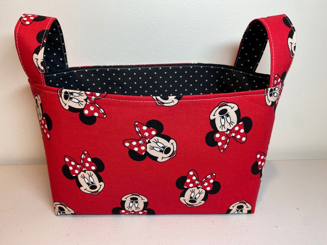 Minnie Fabric Basket With Handles /bin Container, Toy Gift Holder ...