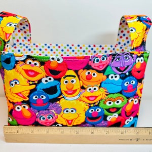 Colorful Muppet Puppet Basket With Handles, Bin, Container, Toy Holder ...