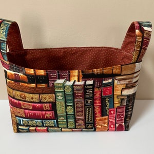 Book Library Fabric Basket With Handles/bin Container K-cup | Etsy