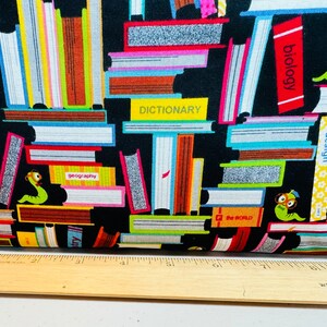 Bookworm Fabric Basket With Handles: Reusable Cotton Storage Bin - Etsy
