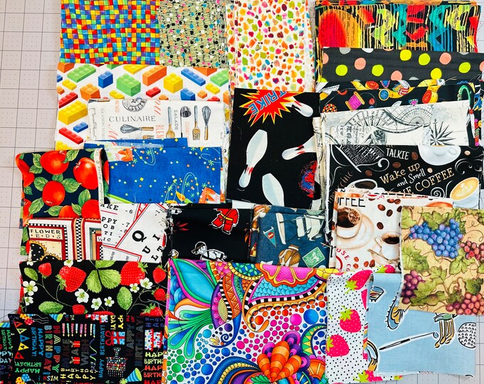 Random Multi Color Fabric Scraps, 100% Quilting Cotton, 1 Lb Plus Lot A ...
